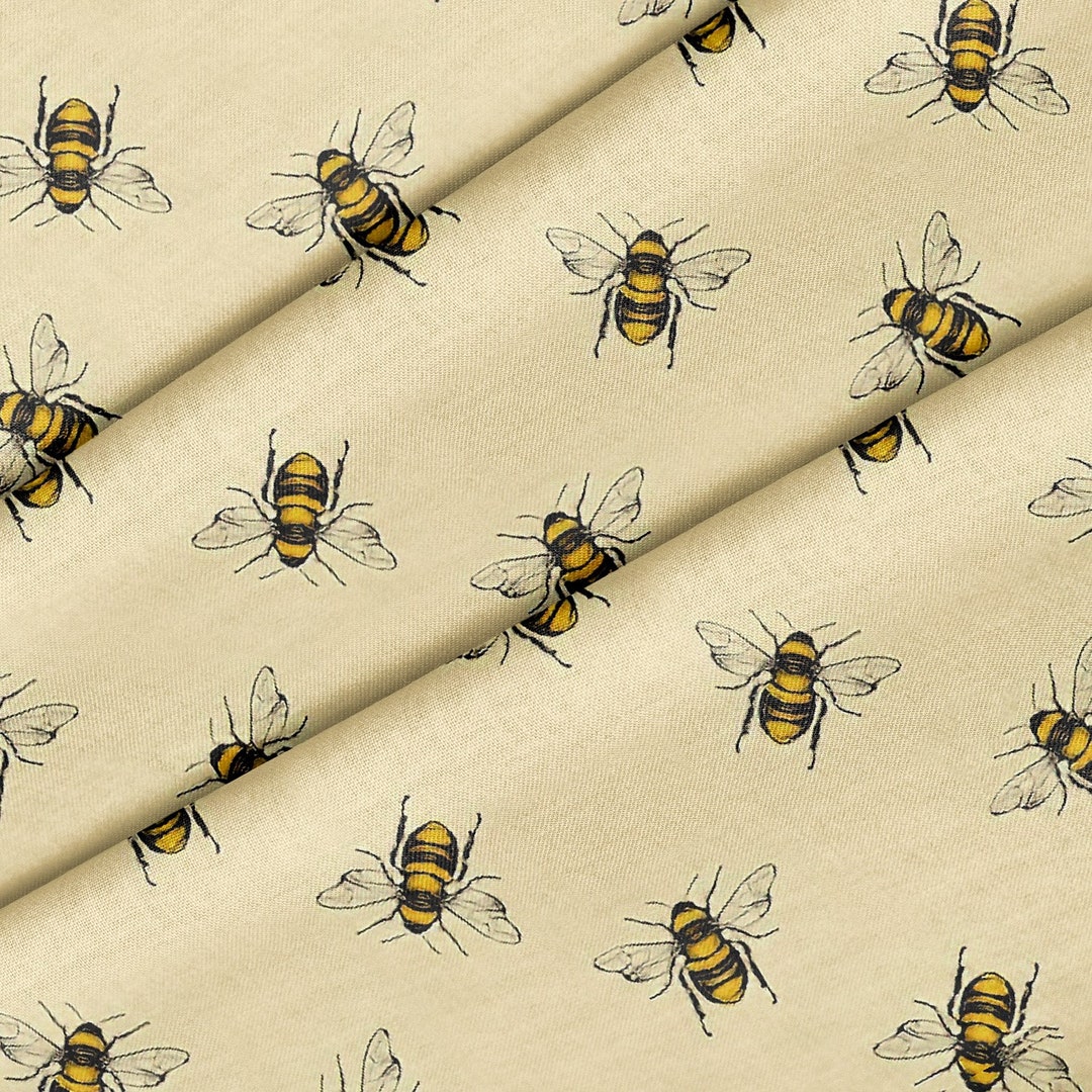 Honey Bee Theme Fabric, Premium Quality Fabric - for Quilting, DIY ...