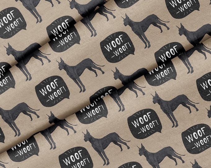 Watercolor Great Dane Fabric - Great Danes by Eclectic House ...