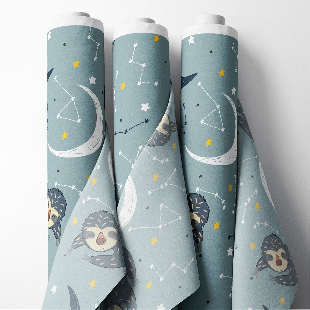 Big Dipper and Moon Theme Fabric, Premium Quality Fabric - for Quilting ...