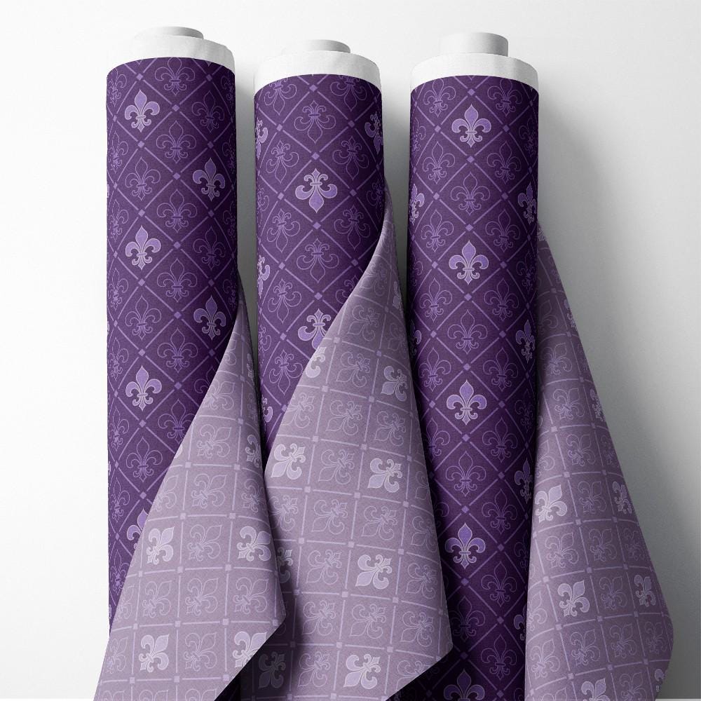 Fleur De Lis Design Theme Fabric, Premium Quality Fabric - for Quilting ...