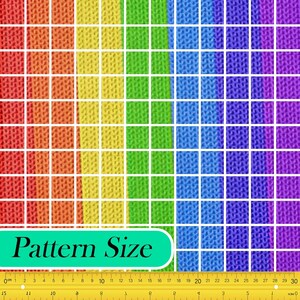 Knitted Rainbow Theme Fabric, Premium Quality Fabric - for Quilting ...