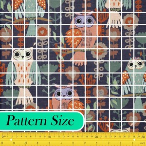 Owl Sitting on Branch Design Fabric, Premium Quality Fabric - for ...