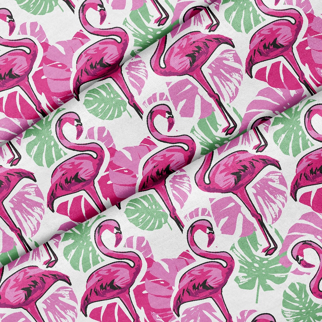 Tropical Flaming Theme Fabric, Premium Quality Fabric - for Quilting ...