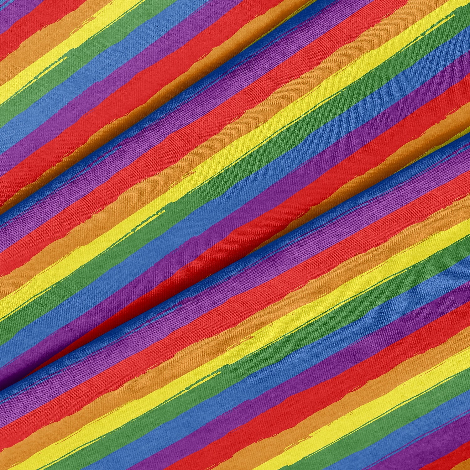 Rainbow Stripes Theme Fabric, Premium Quality Fabric - for Quilting ...