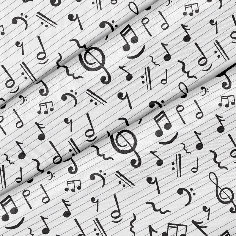 Music Notes Theme Fabric, Premium Quality Fabric - for Quilting, DIY ...