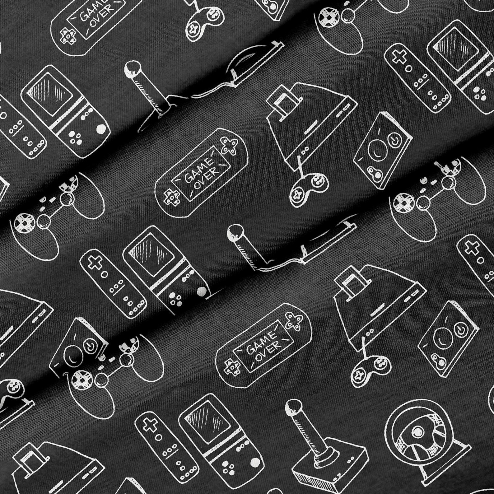 Video Game Console Theme Fabric, Premium Quality Fabric - for Quilting ...