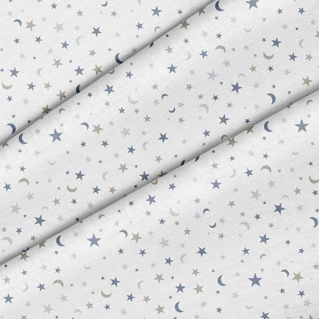 Moon Stars Theme Fabric, Premium Quality Fabric - for Quilting, DIY ...