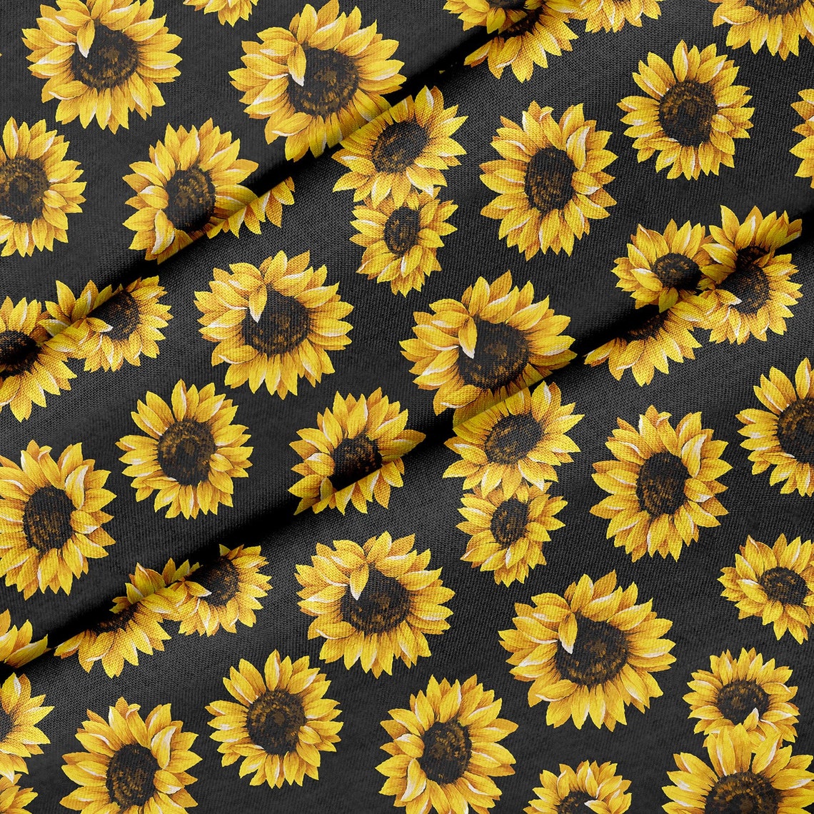 Sunflower Theme Fabric, Premium Quality Fabric - for Quilting, DIY ...