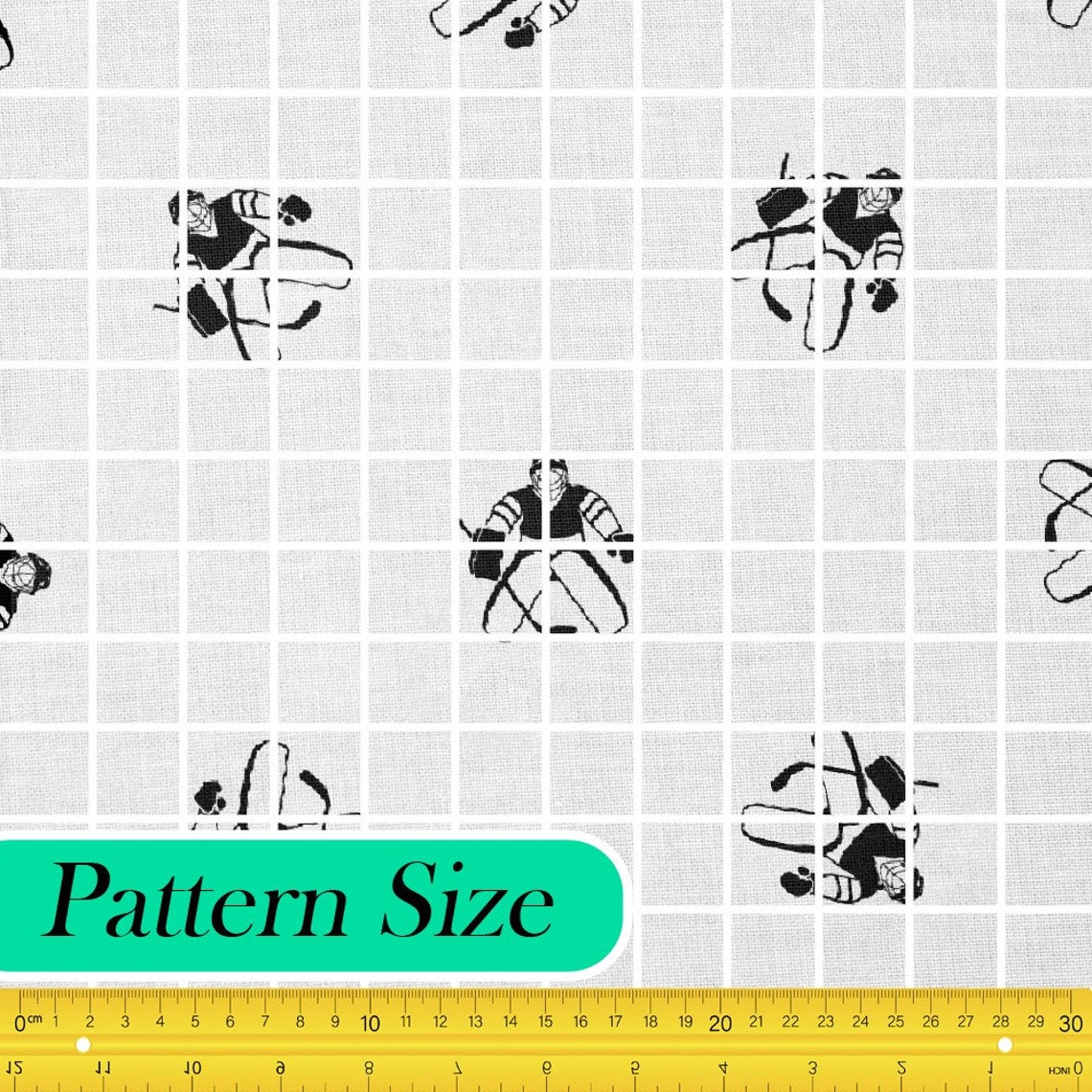 Hockey Goalie Theme Fabric, Premium Quality Fabric - for Quilting, DIY ...