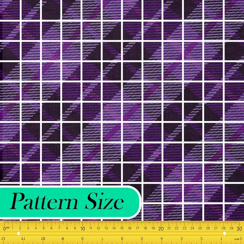 Purple Plaid Pattern Theme Fabric, Premium Quality Fabric - for ...