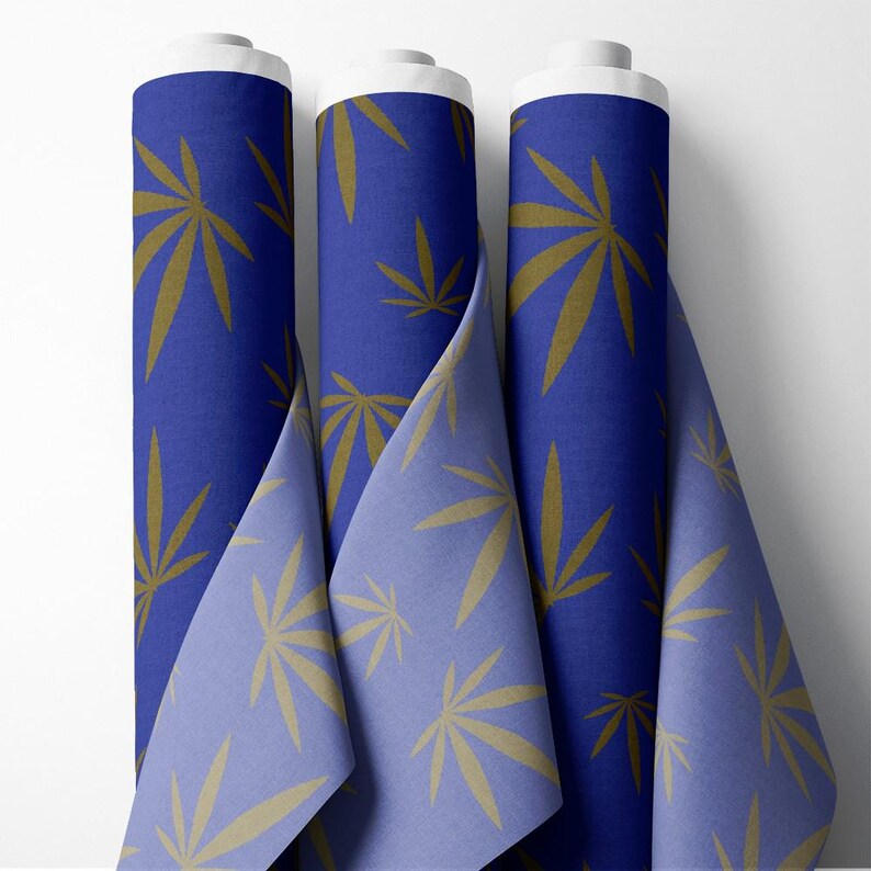 Cannabis Leaf Theme Fabric, Premium Quality Fabric - for Quilting, DIY ...