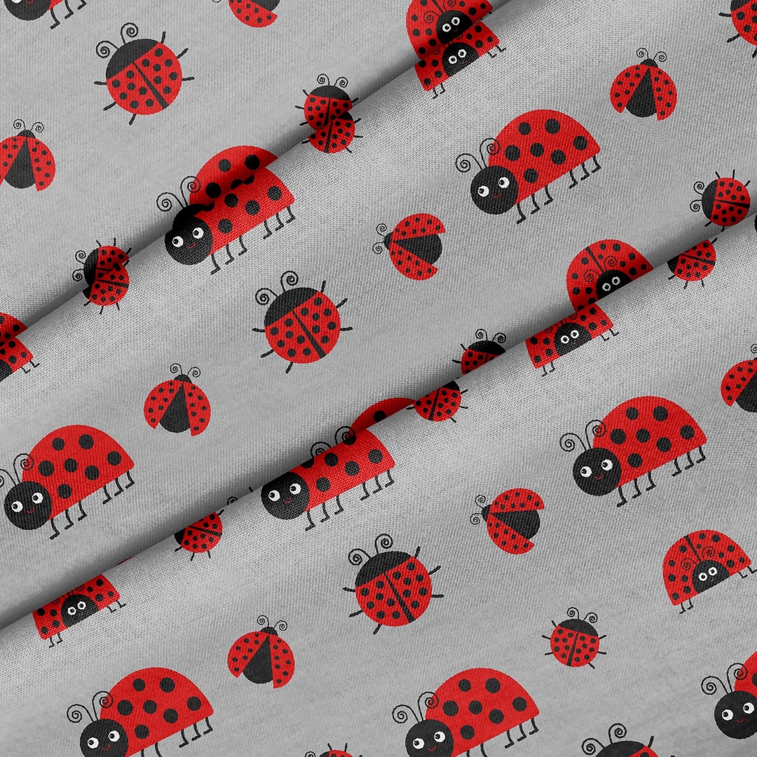 Beautiful Ladybug Theme Fabric, Premium Quality Fabric - for Quilting ...
