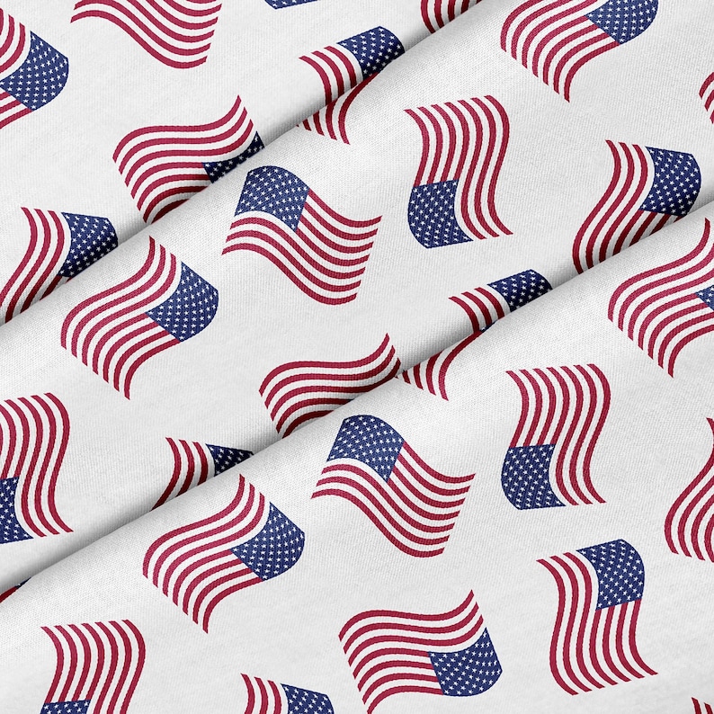 American Flag Theme Fabric, Premium Quality Fabric - for Quilting, DIY ...