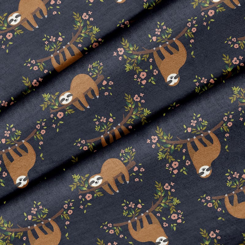 Sloth Fabric - Etsy