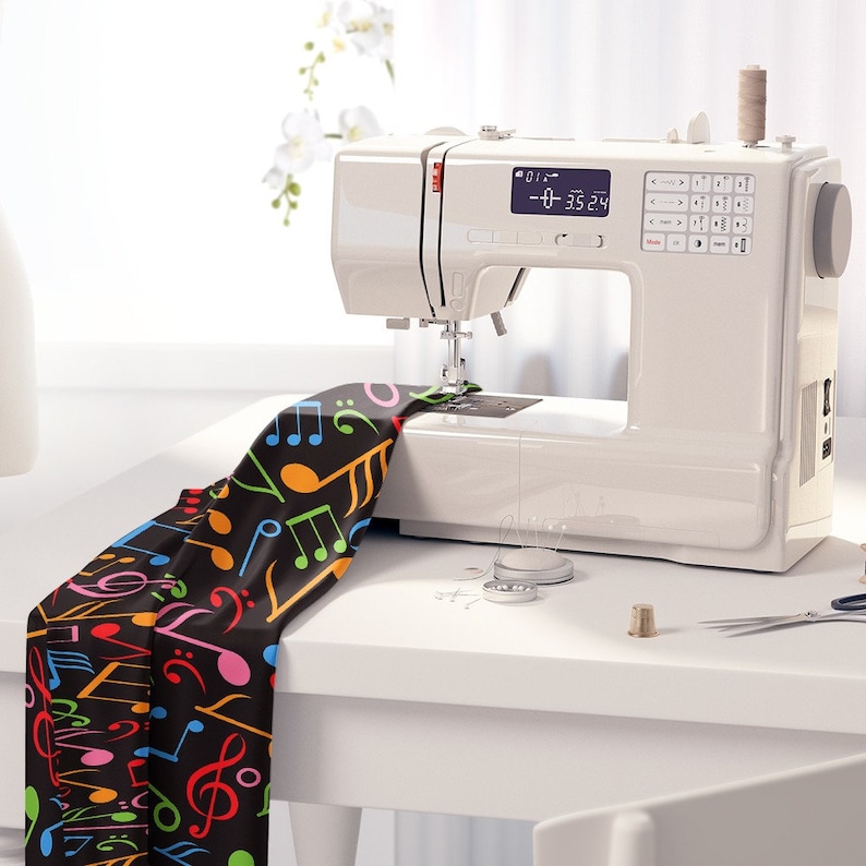 Music Notes Theme Fabric, Premium Quality Fabric - for Quilting, DIY ...