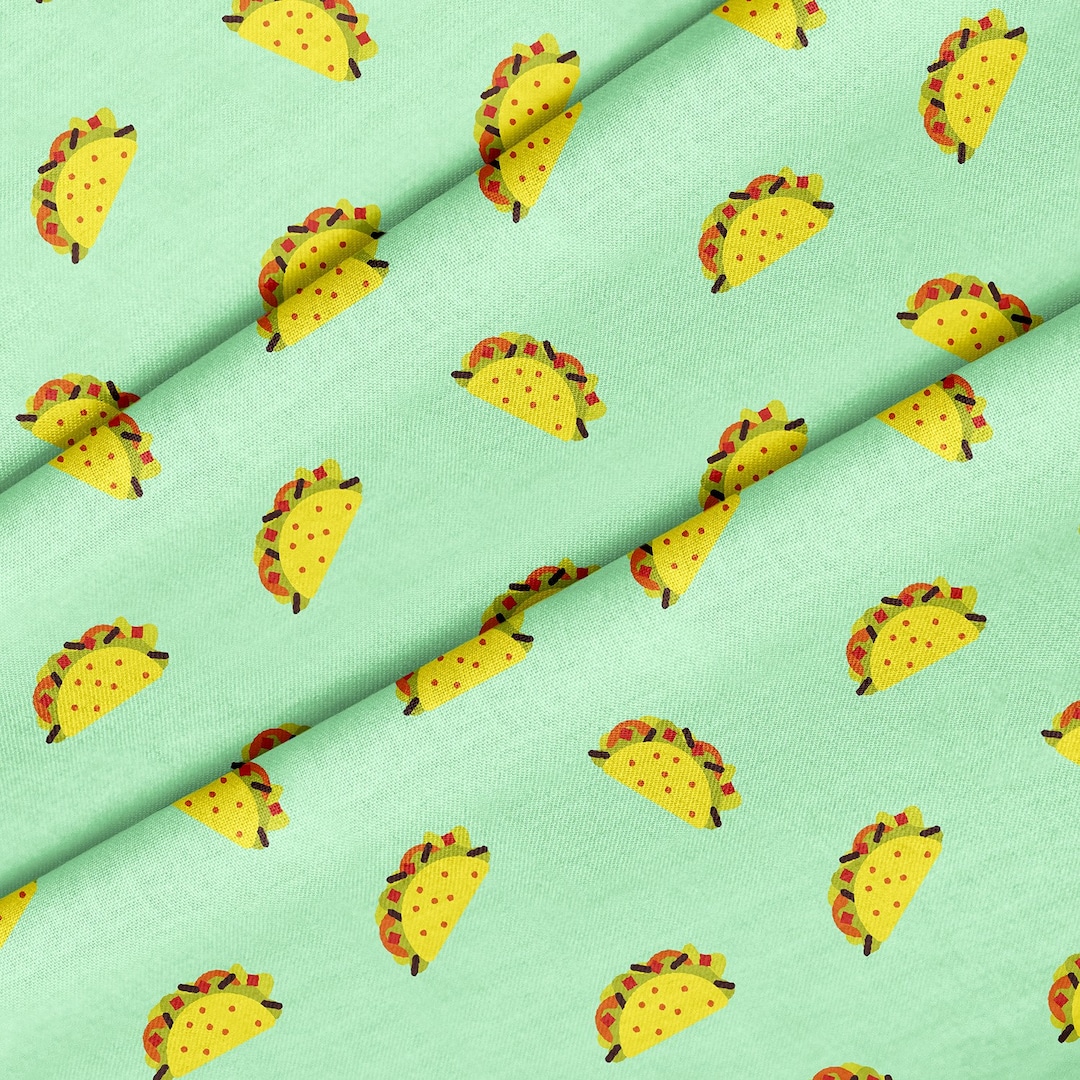 Mexican Taco Food Theme Fabric, Premium Quality Fabric - for Quilting ...