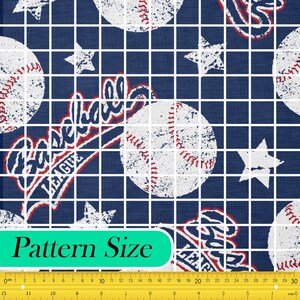 Baseball League Theme Fabric, Premium Quality Fabric - for Quilting ...