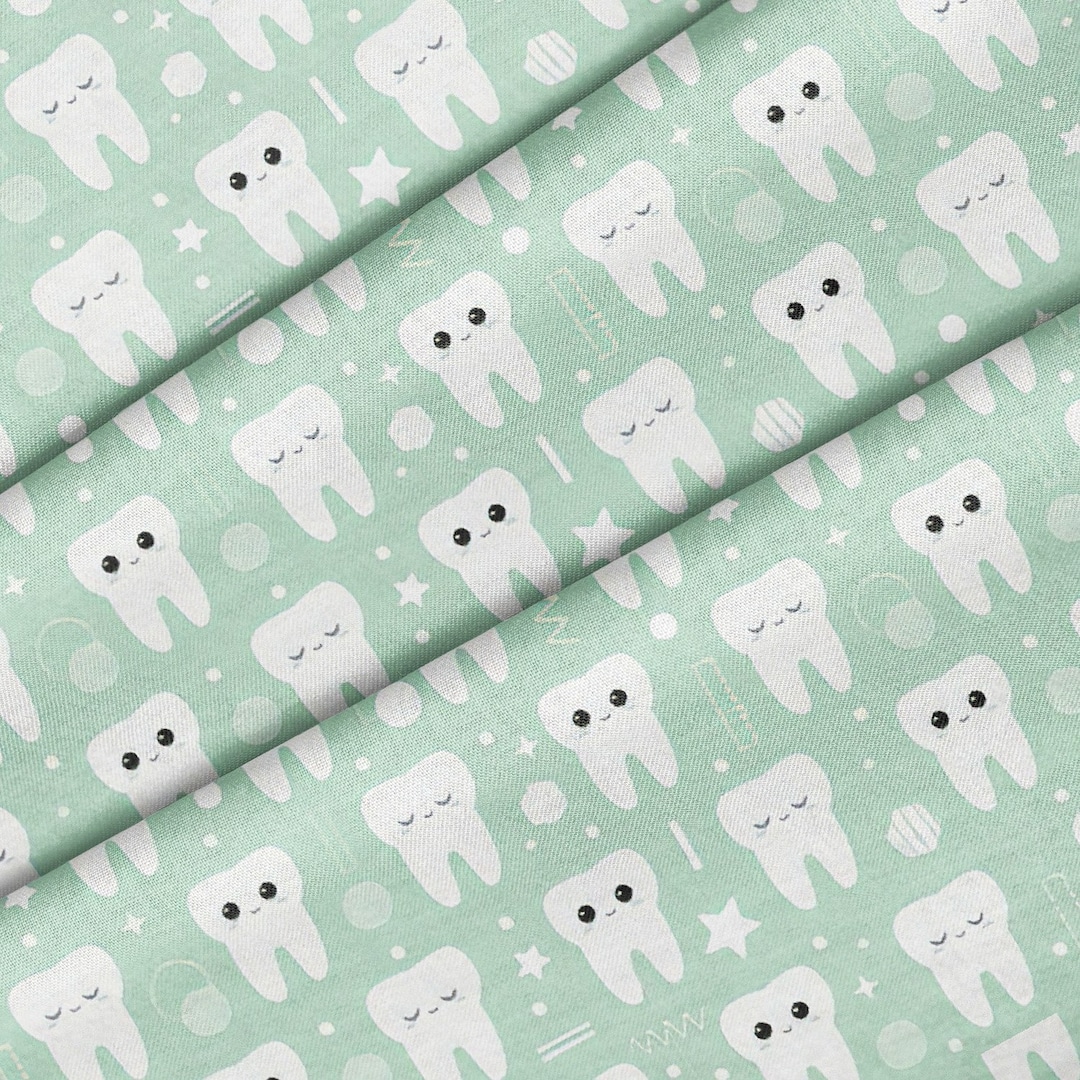 Dentist Tools Theme Fabric, Premium Quality Fabric - for Quilting, DIY ...