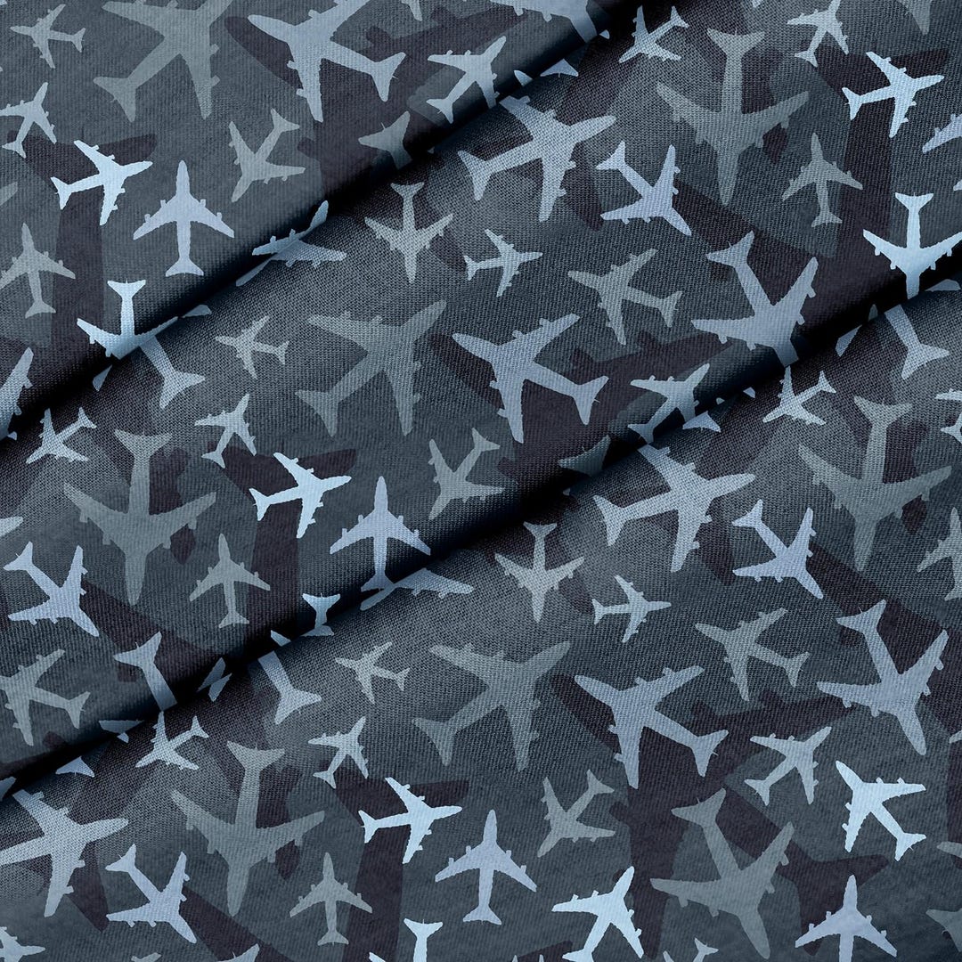 Airplane Design Theme Fabric, Premium Quality Fabric - for Quilting ...