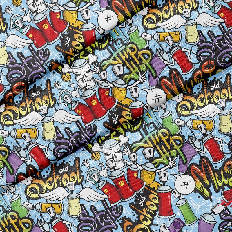 Graffiti Fabric - Etsy