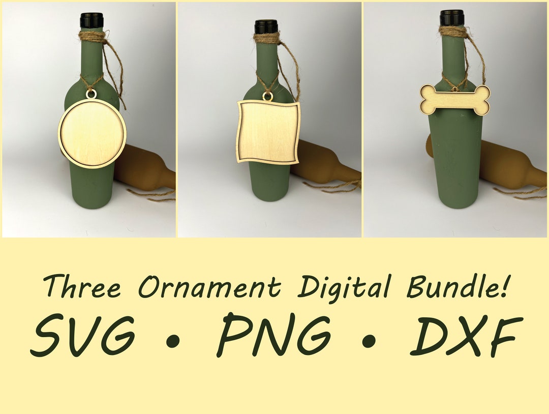 3 Ornament SVG Bundle - Laser Cut File for Laser Engraver (svg, Png ...