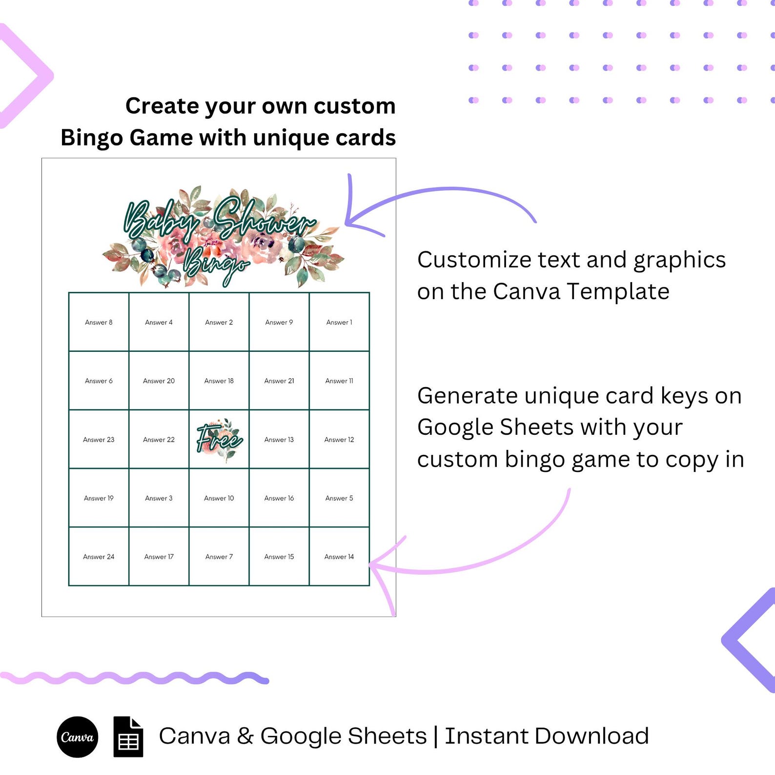 Custom Bingo Game | Unique Cards & Design Template - Etsy