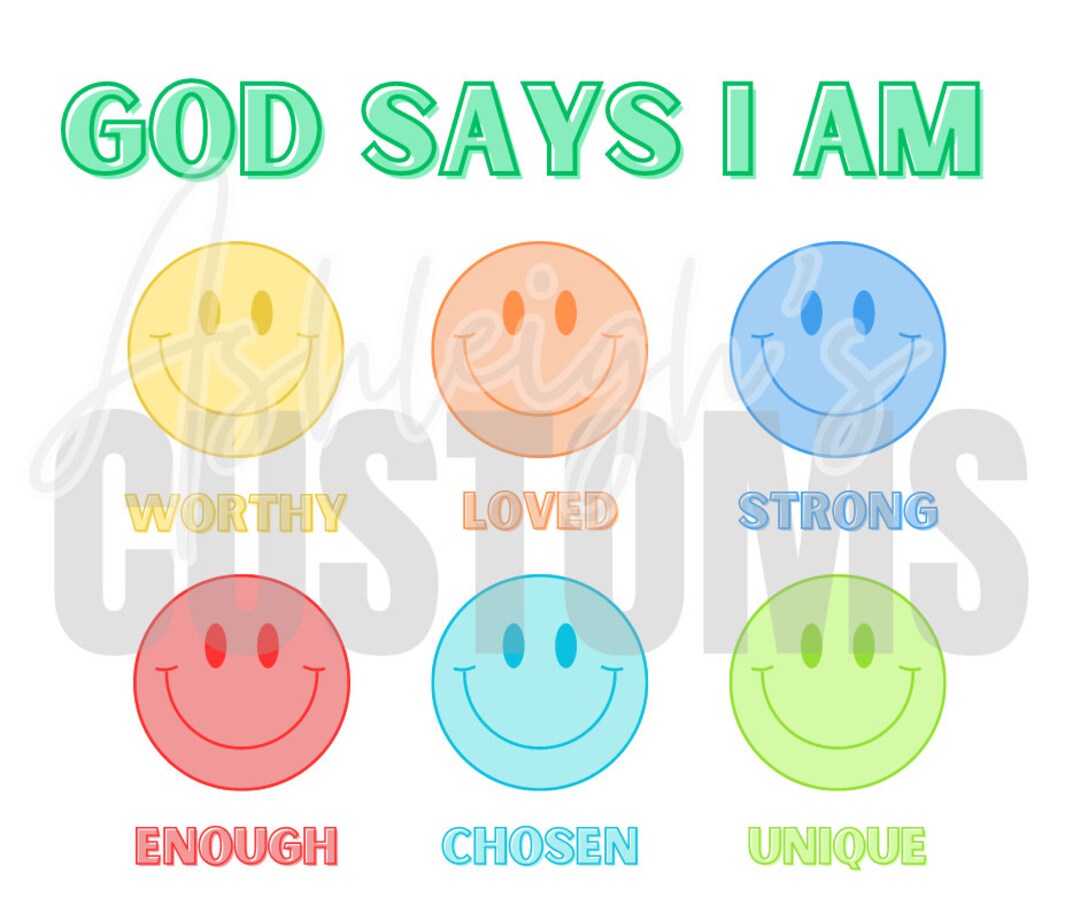 God Says I Am Boy Neons PNG & SVG - Etsy