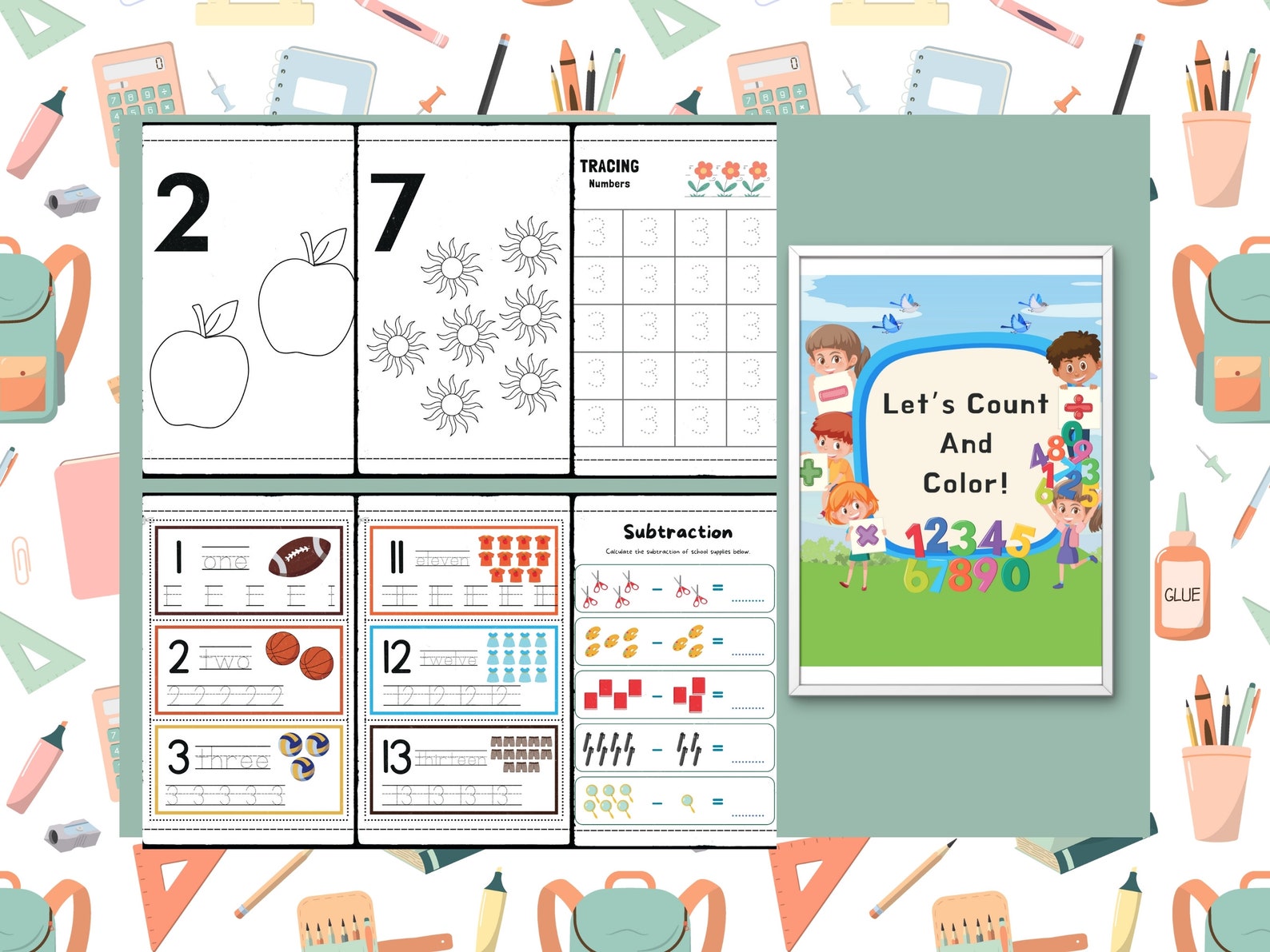 Let's Count and Color Engaging Prek Math Workbook for Ages 3-5 Fun ...
