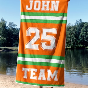 Personalized Sport Beach Towel, Custom Team Beach Towel, Custom Sport ...