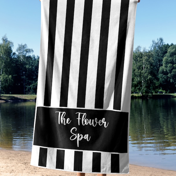 Custom Logo Beach Towel - Etsy