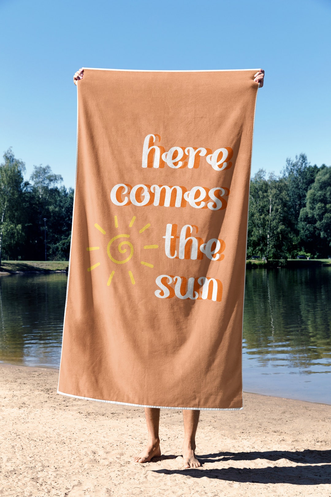 Sun Beach Towel, Honeymoon Beach Towel, Here Comes the Sun Beach Towel ...