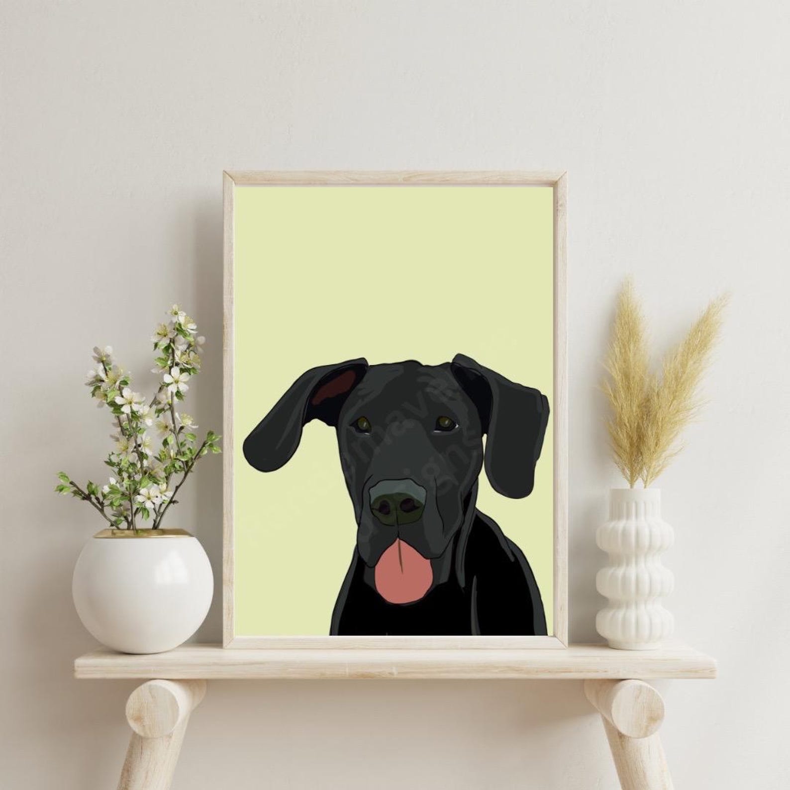 Great Dane Print, Great Dane Digital Download, Great Dane Art, Great ...