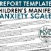 RCMAS-2 Anxiety Rating Scale Evaluation Report Template Special ...