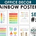 RAINBOW Posters SET 5 Breathing Mindfulness Relaxation Classroom Office ...