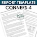 Conners 4 Report Template School Psychology Special Education ...