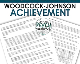 RIAS2 Report Template School Psychology Special Education Assessment ...