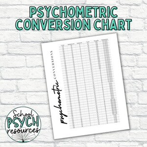 DIY Printable School Psychologist Planner Pages Psychometric Conversion ...
