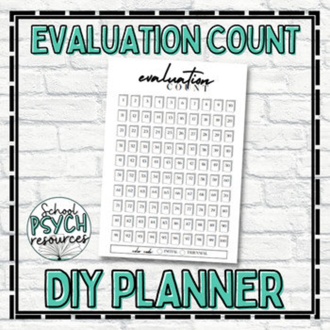 DIY Printable School Psychologist Planner Pages: Visual Evaluation ...