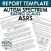ASRS Report Template School Psychology Special Education Assessment ...