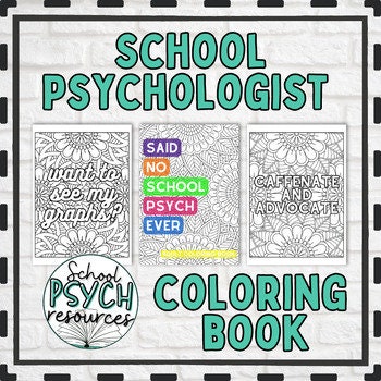 School Psychologist Snarky Coloring Book Special Education - Etsy
