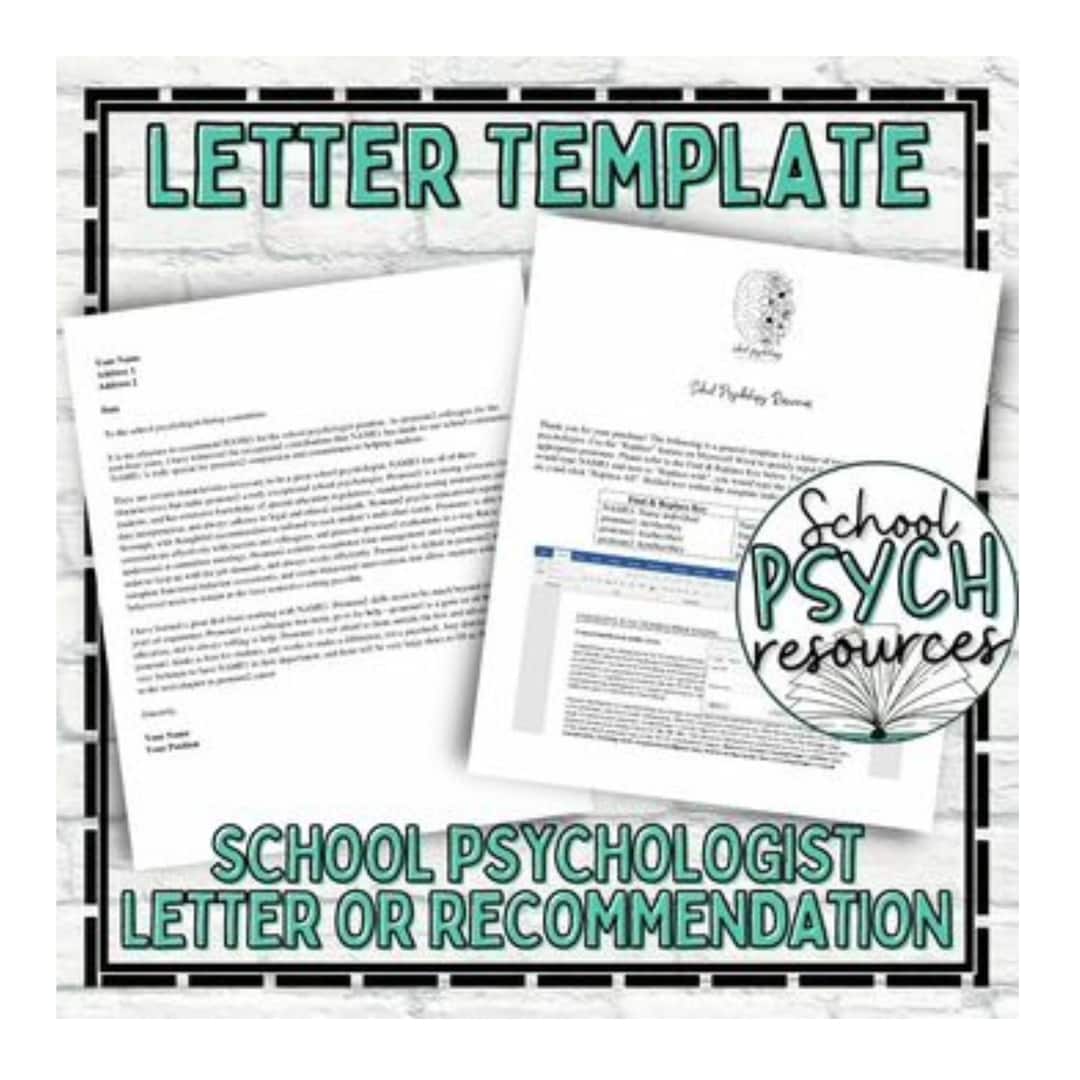 Letter Template School Psychologist Special Education Letter or ...