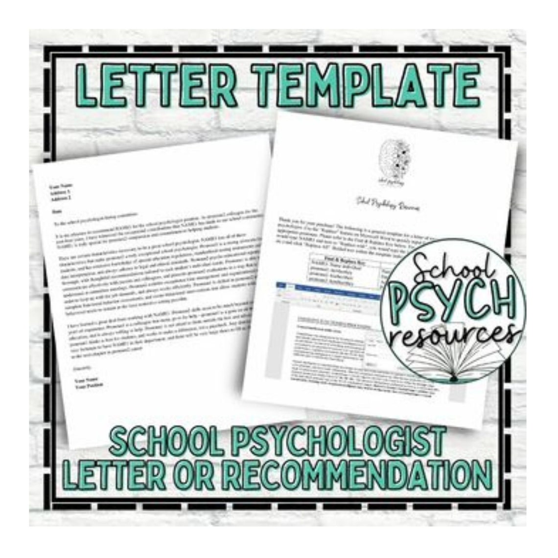 Letter Template School Psychologist Special Education Letter or ...