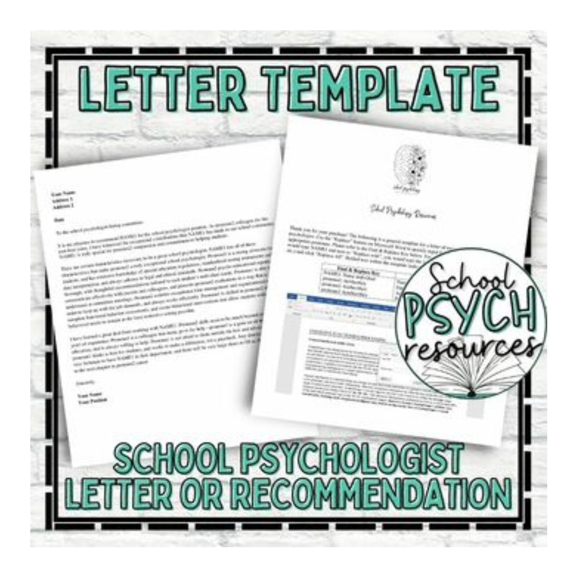Letter Template School Psychologist Special Education Letter or ...