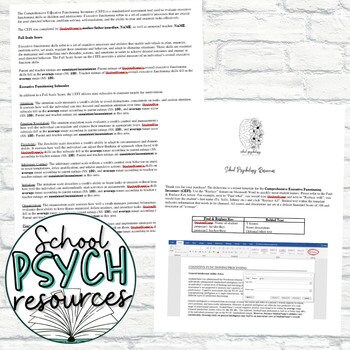Bayley Report Template School Psychology Special Education Assessment ...