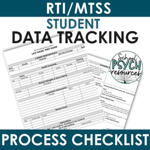 COMPLETE RTI MTSS Process Template & Forms Documentation Editable ...