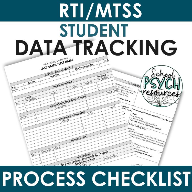 COMPLETE RTI MTSS Process Template & Forms Documentation Editable ...