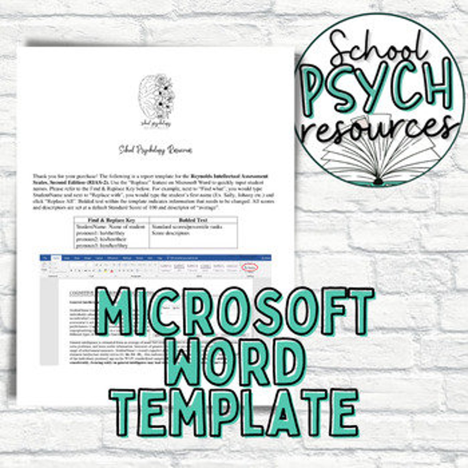 RIAS2 Report Template School Psychology Special Education Assessment ...