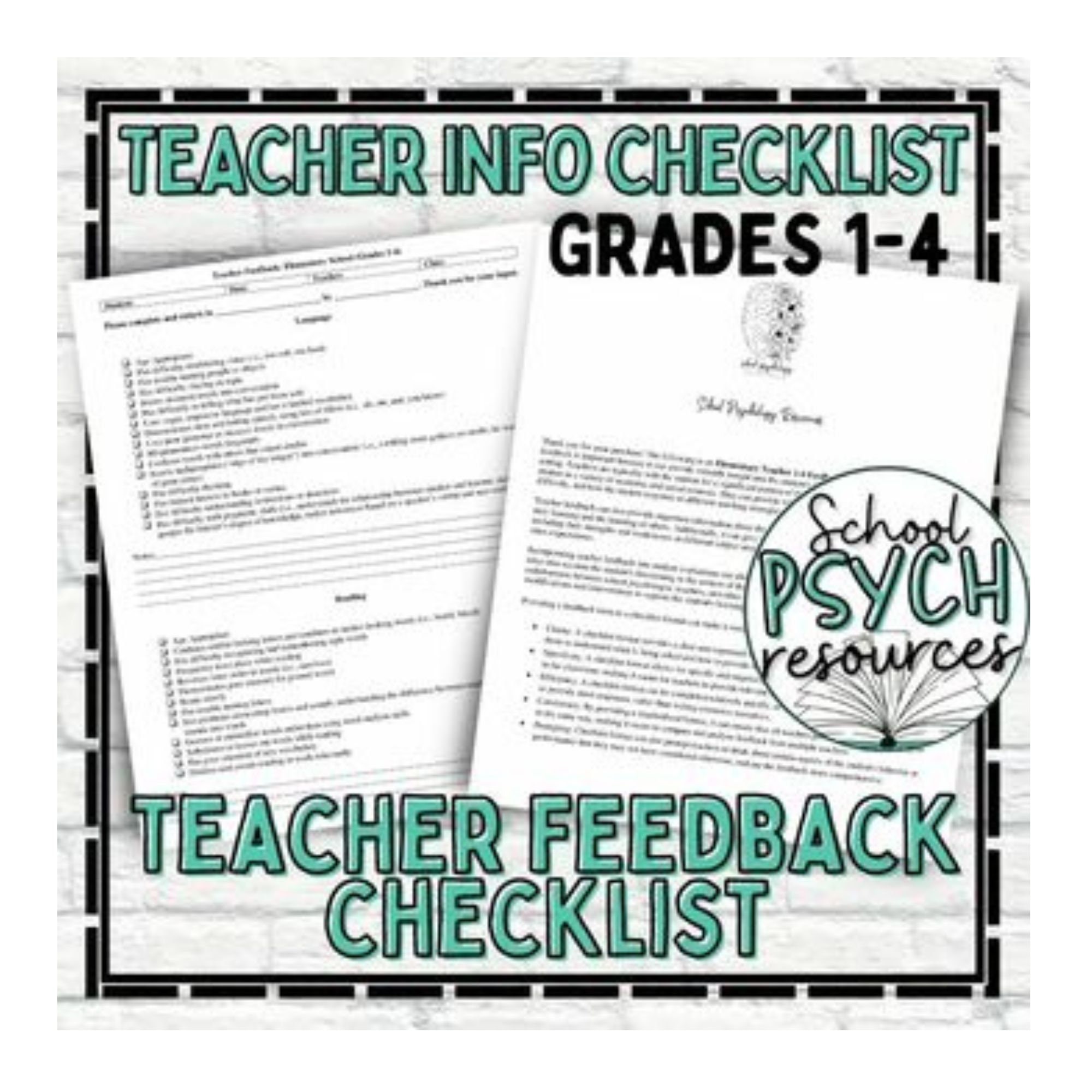 Checklist Template For Teachers