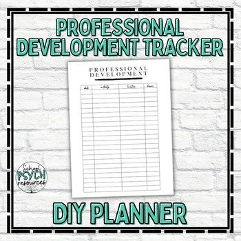 DIY Printable School Psychologist Planner Pages Professional ...