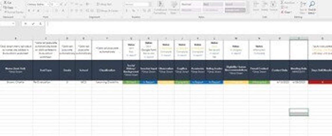 School Psychologist Excel Caseload Evaluation Report Tracker Special Ed ...